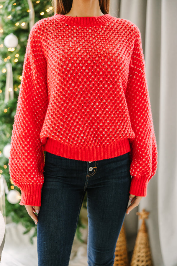 On My Way Red Chunky Knit Sweater – Shop the Mint