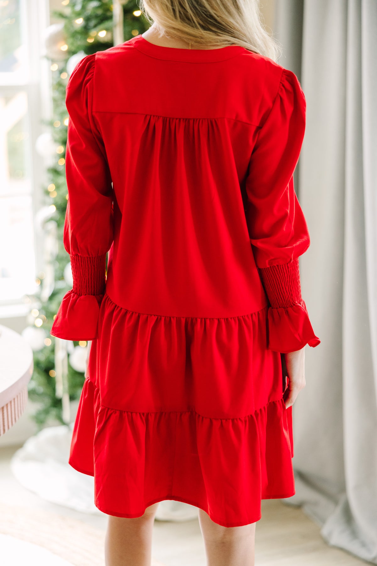 What A Surprise Red Ruffled Dress – Shop the Mint