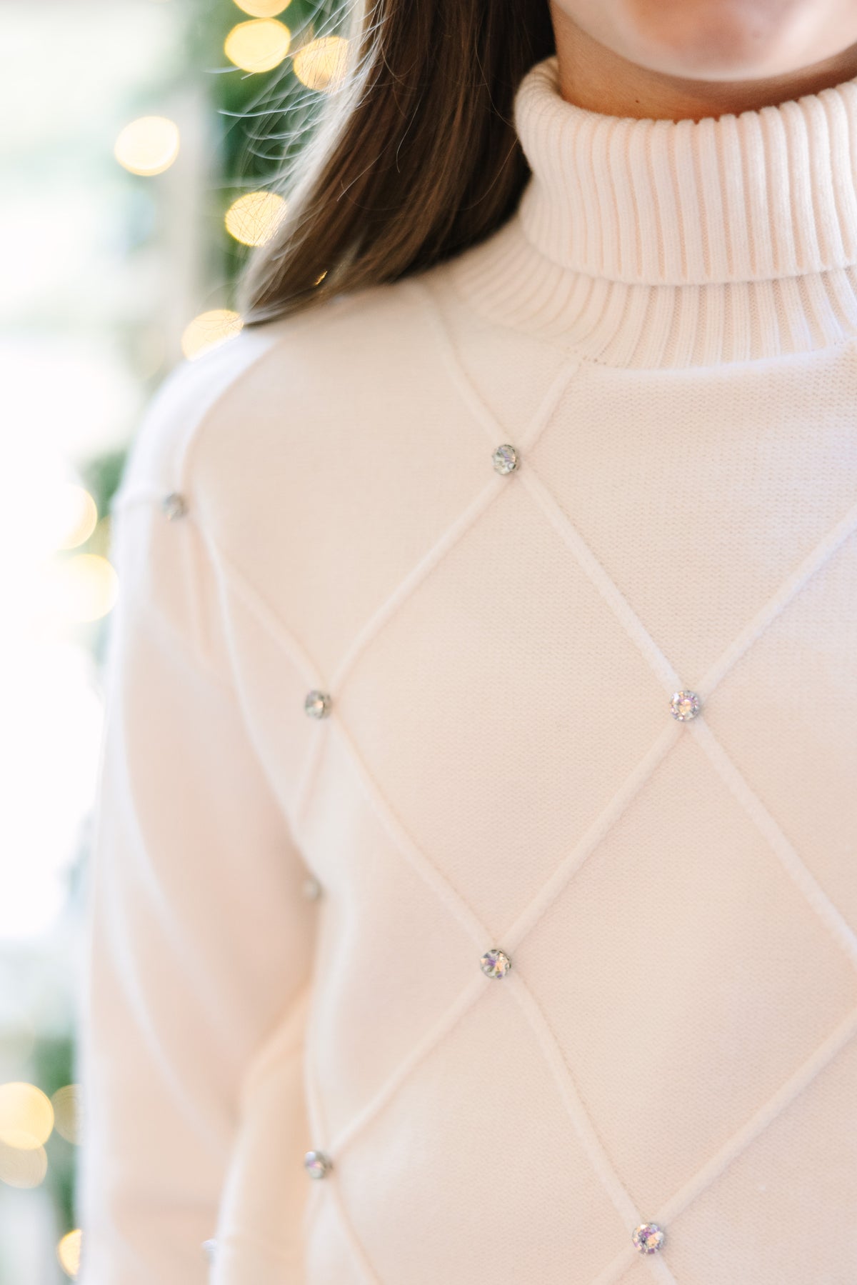 Girls: Who You Are Cream White Embellished Sweater – Shop the Mint