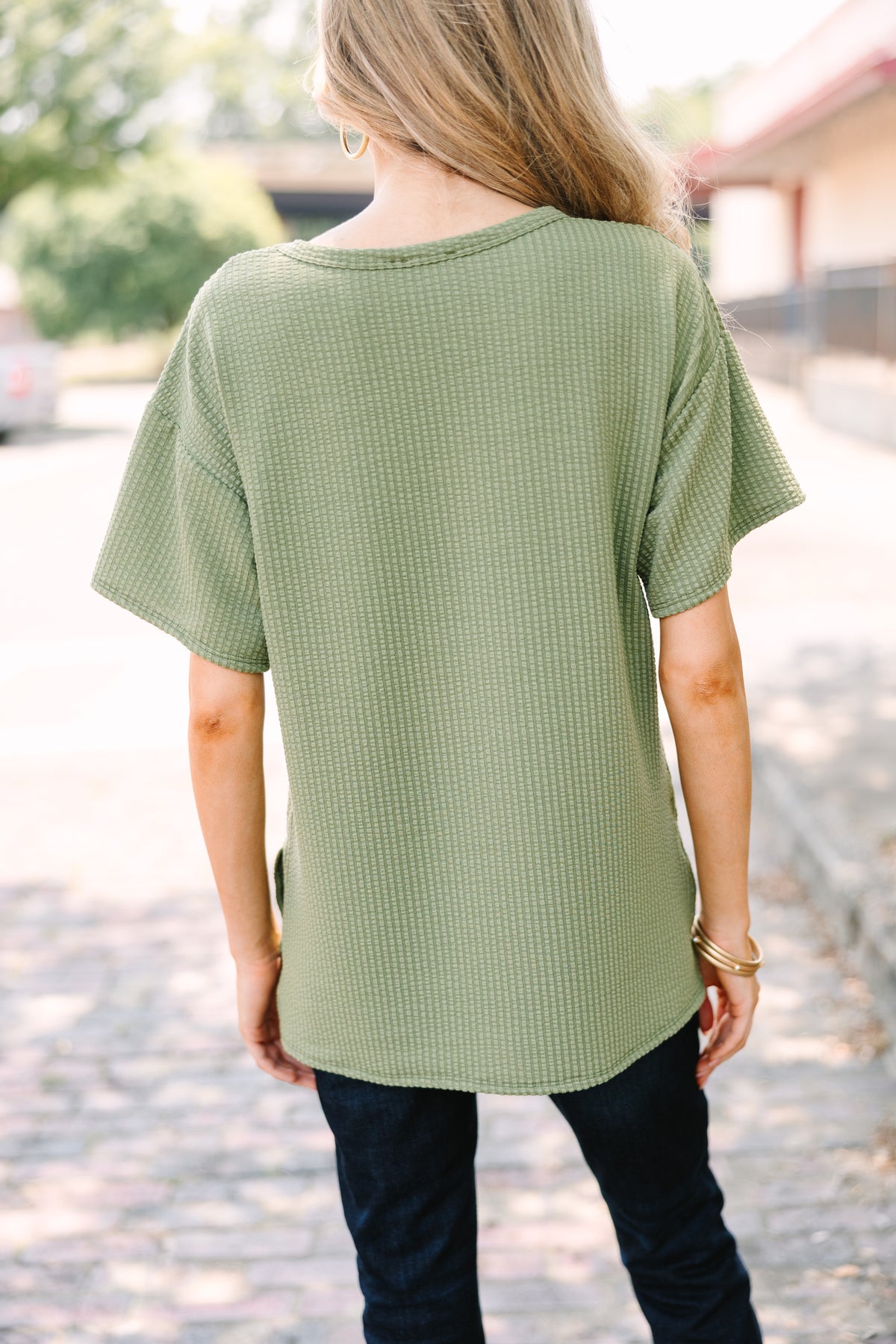 All I Could Ask For Olive Green Ribbed Top – Shop the Mint