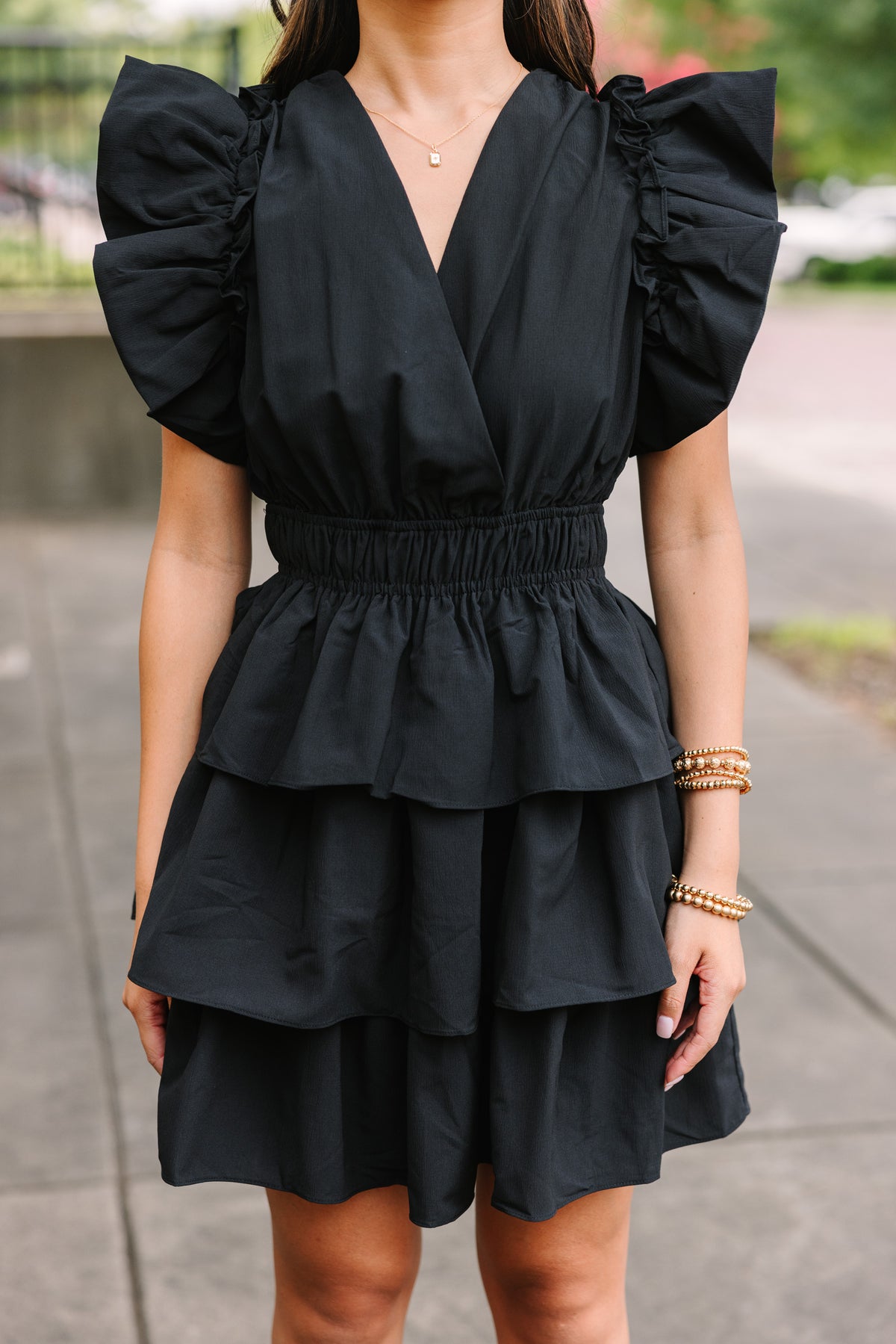 Looking For Love Black Ruffled Dress – Shop the Mint