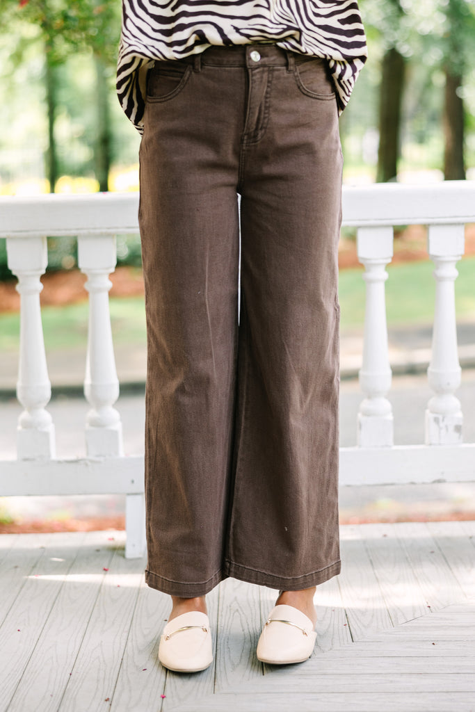 Match The Energy Brown Wide Leg Jeans – Shop the Mint