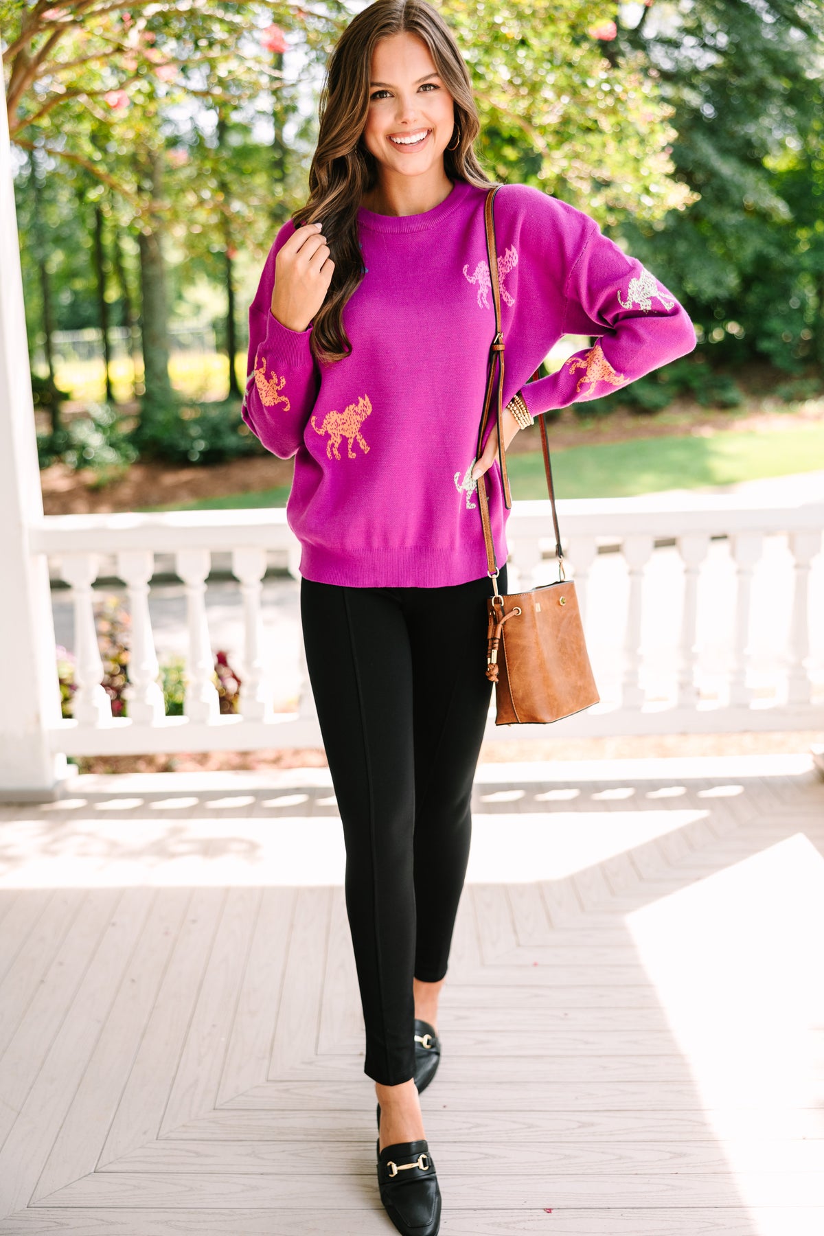 Feeling The Fun Violet Purple Cheetah Sweater – Shop the Mint