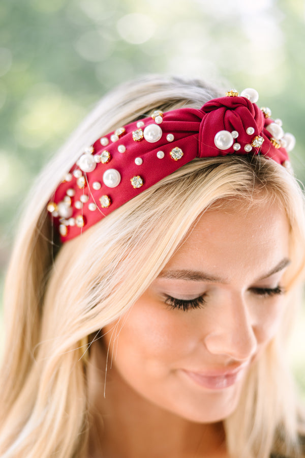 All In Maroon Embellished Headband – Shop the Mint