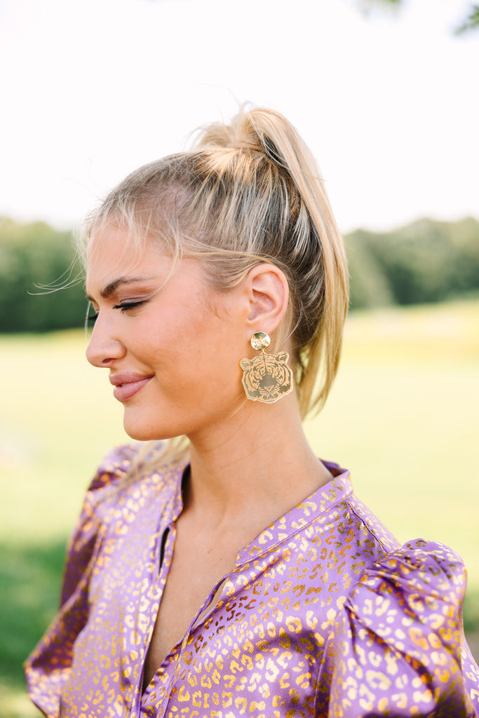 Taylor Shaye Designs: Go Tigers Gold Earrings – Shop the Mint