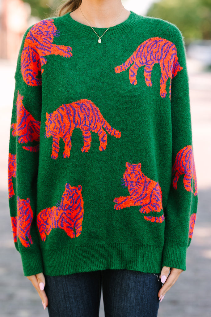 It's All Clear Green Tiger Sweater – Shop the Mint