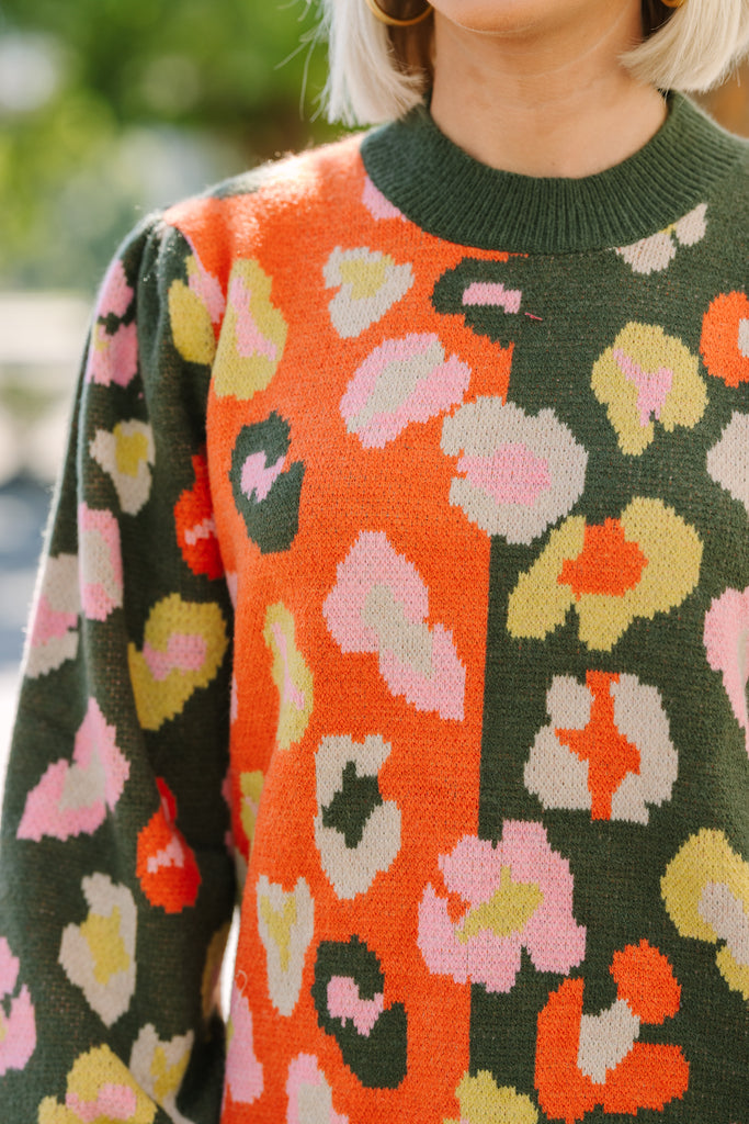 Good Days Are Here Green Leopard Sweater – Shop the Mint