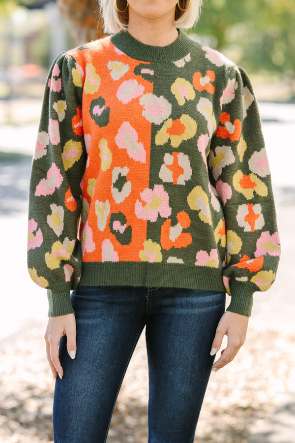 Good Days Are Here Green Leopard Sweater – Shop the Mint