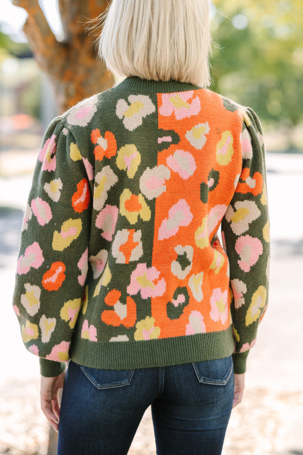 Good Days Are Here Green Leopard Sweater – Shop the Mint