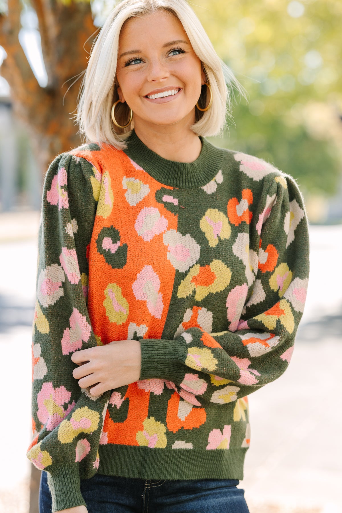 Good Days Are Here Green Leopard Sweater – Shop the Mint