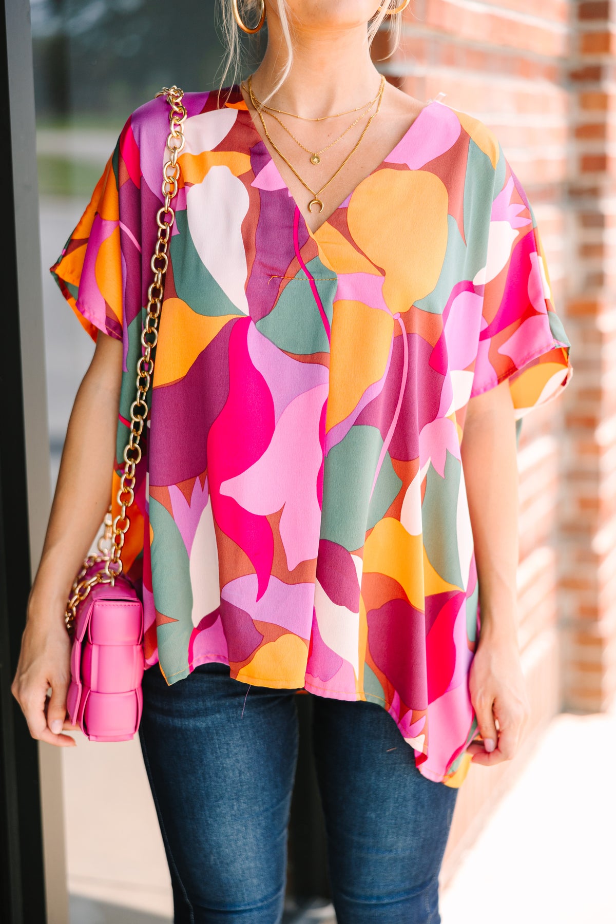 Instant Love Burgundy Red Abstract Blouse – Shop the Mint