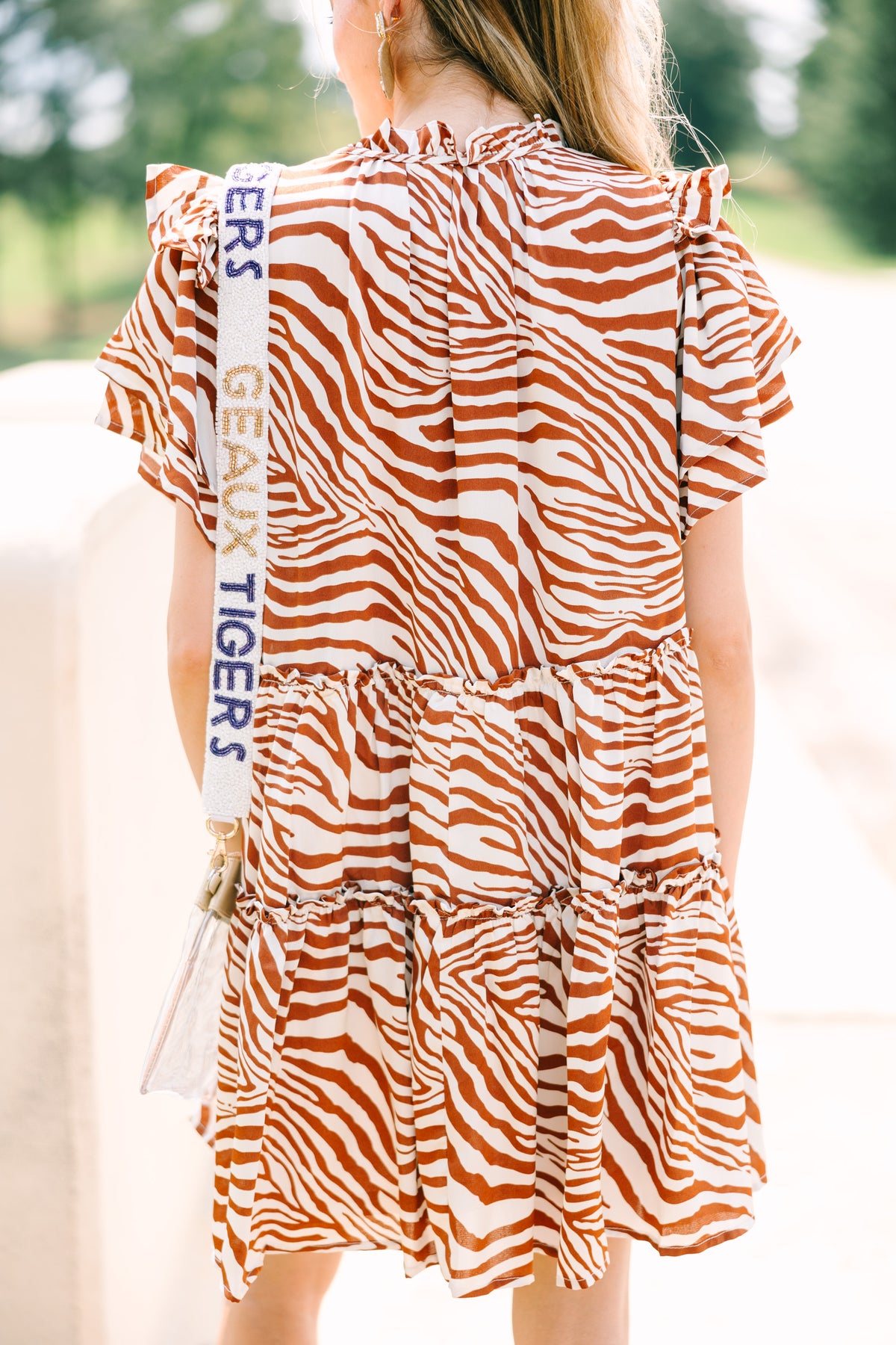 Feeling Wild Ginger Orange Zebra Striped Dress – Shop the Mint