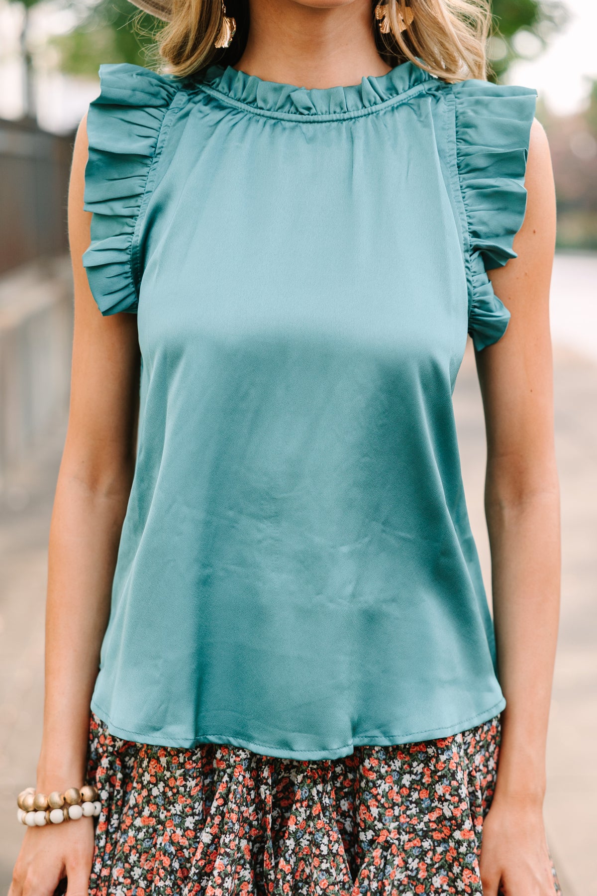 More Than You Know Teal Blue Blouse – Shop the Mint