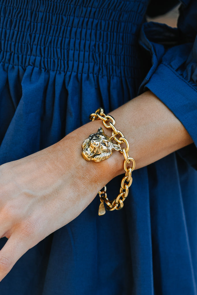 Yochi: Tiger Mascot Gold Bracelet – Shop the Mint