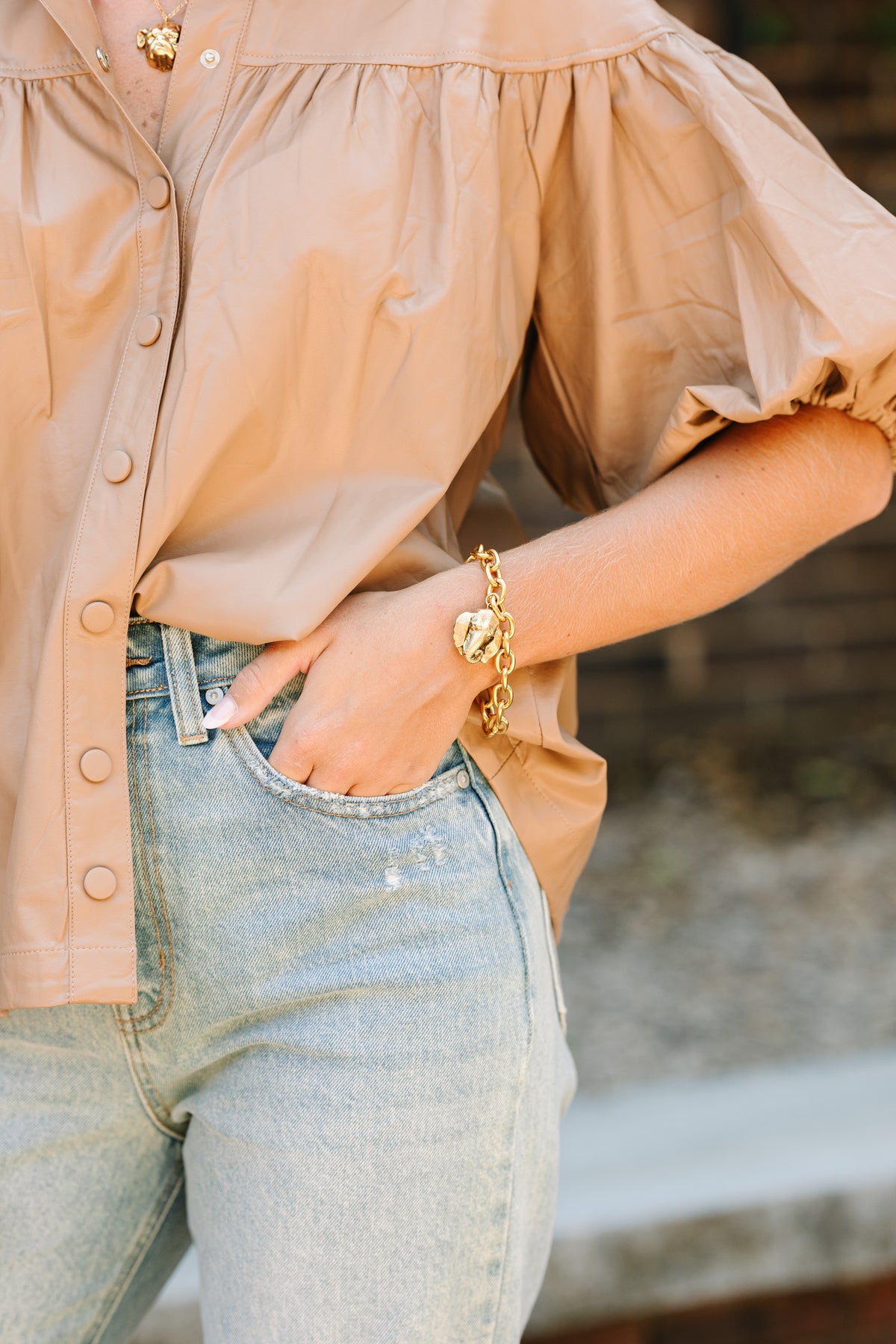 Yochi: Elephant Mascot Gold Bracelet – Shop the Mint