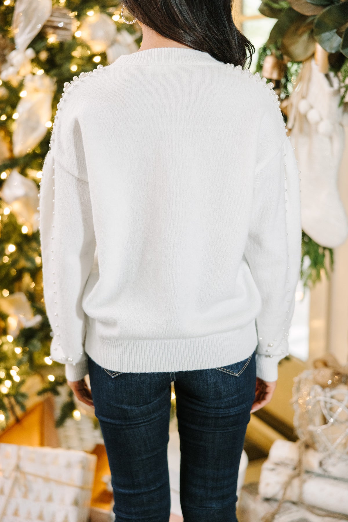 It's All You Ivory White Embellished Sweater – Shop the Mint