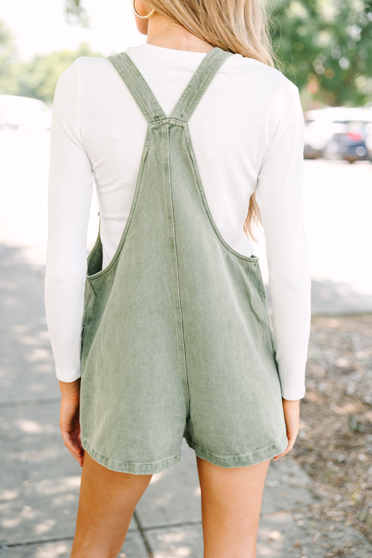 All You Can See Olive Green Denim Overalls – Shop the Mint