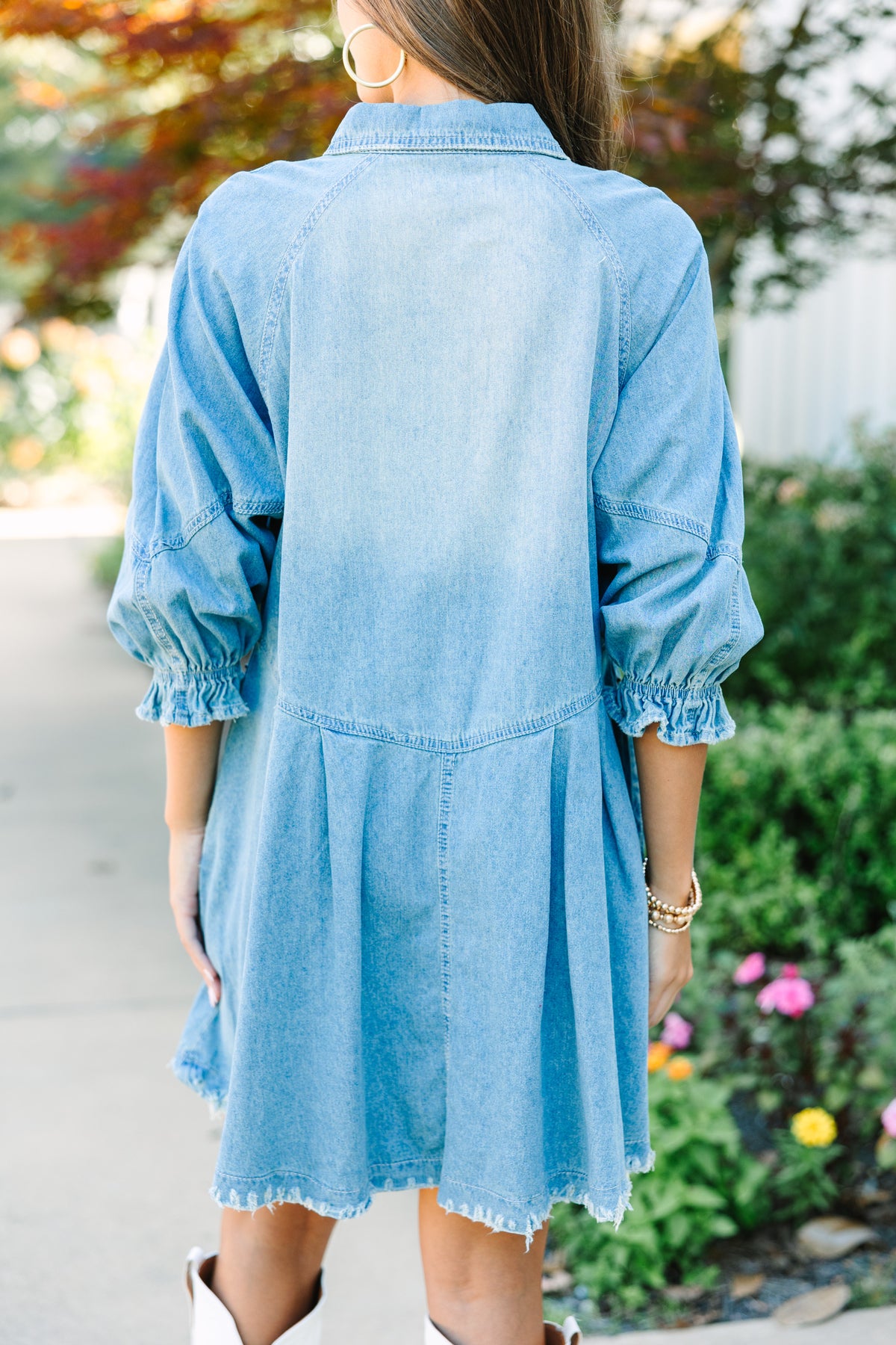 On Your Side Medium Wash Denim Dress – Shop the Mint