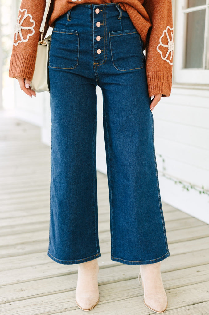 More To Love Dark Blue Denim Pants – Shop the Mint