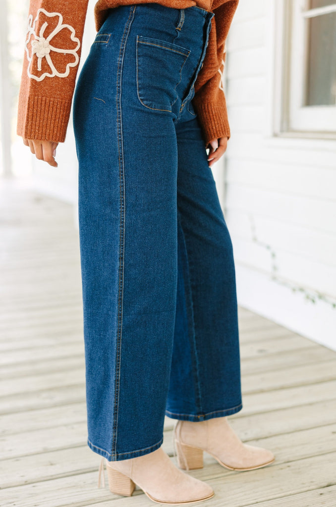 More To Love Dark Blue Denim Pants – Shop the Mint