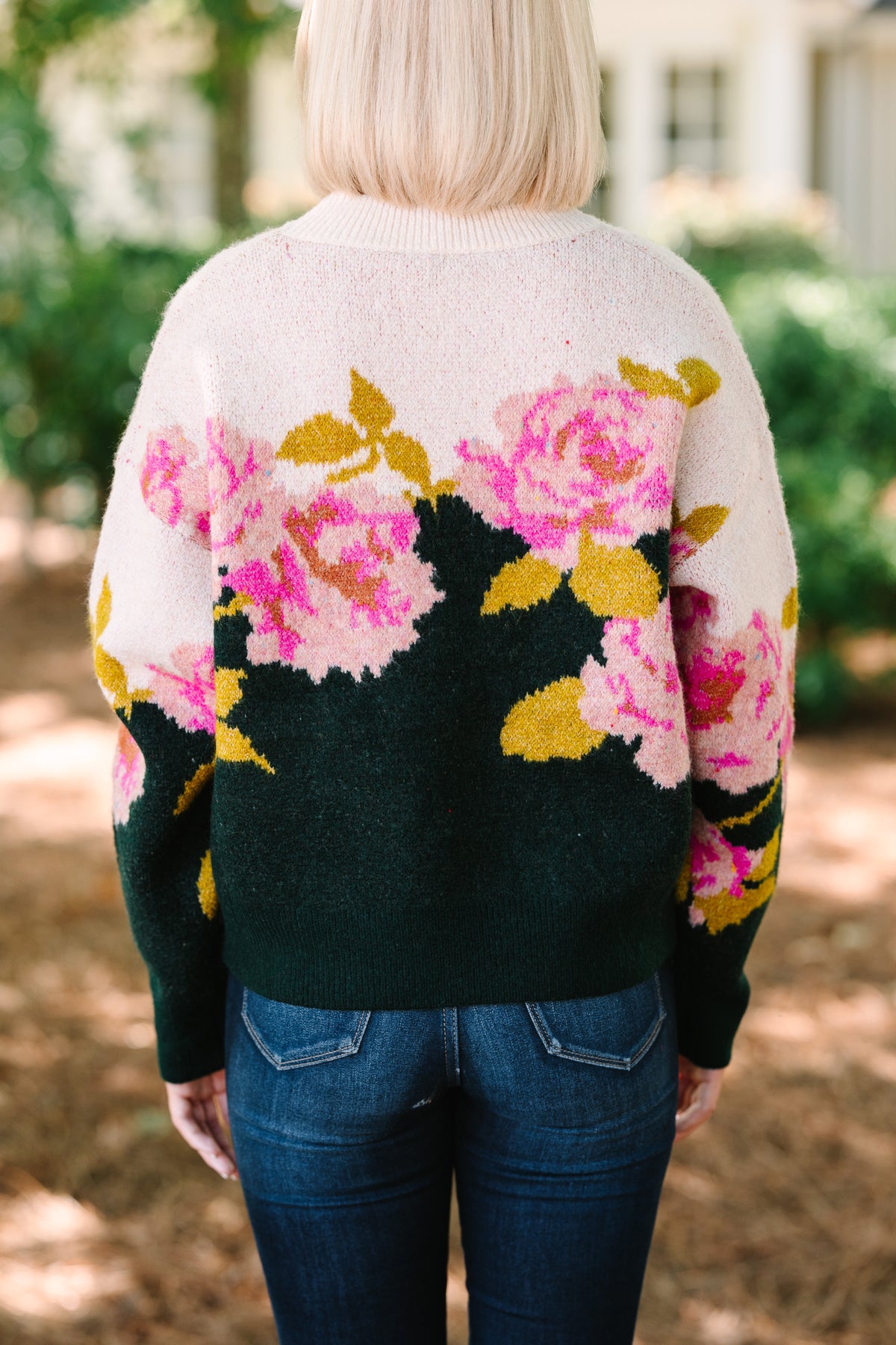 In This Case Hunter Green Floral Sweater – Shop the Mint