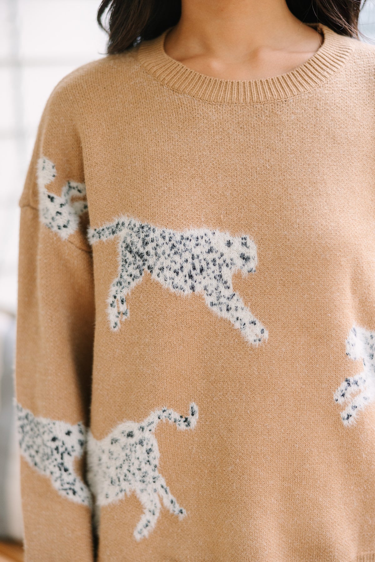 A Piece Of Me Warm Tan Brown Cheetah Sweater – Shop the Mint