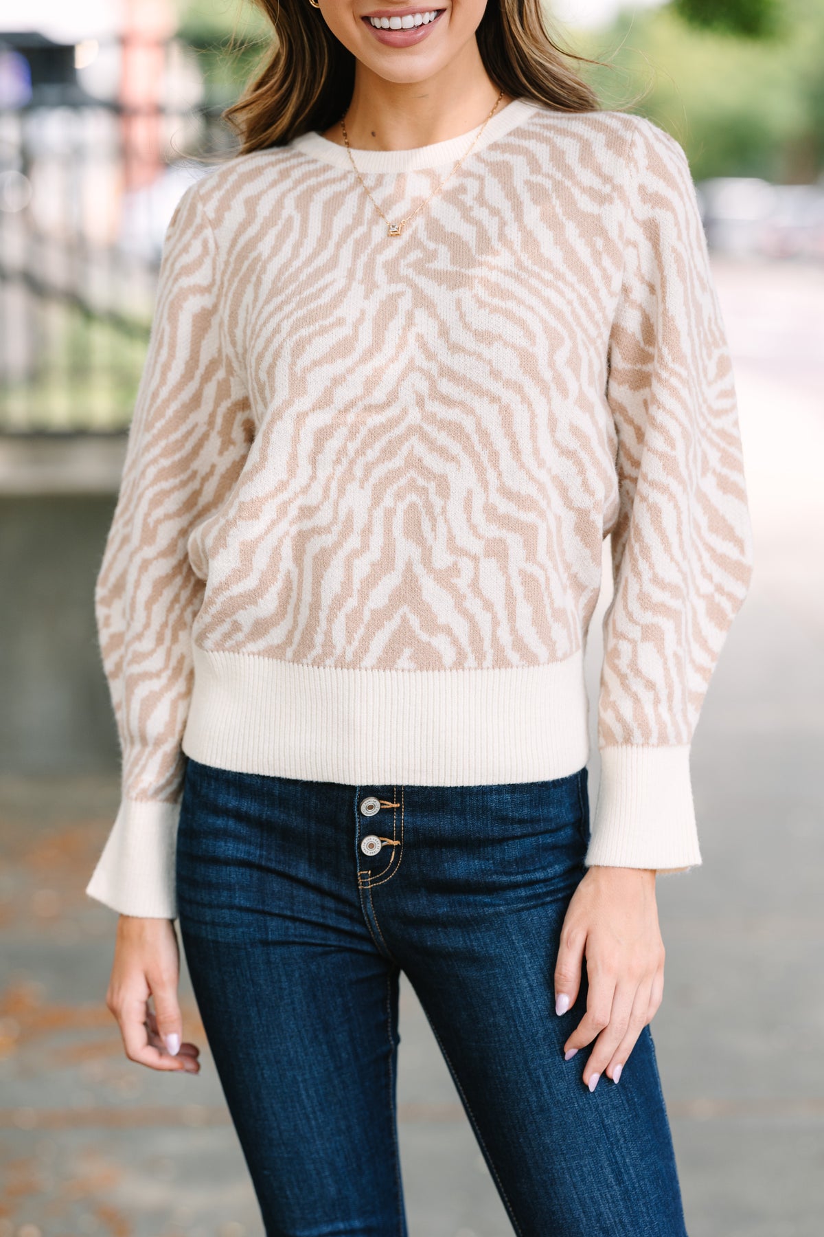 From Now On Cream White Zebra Sweater – Shop the Mint