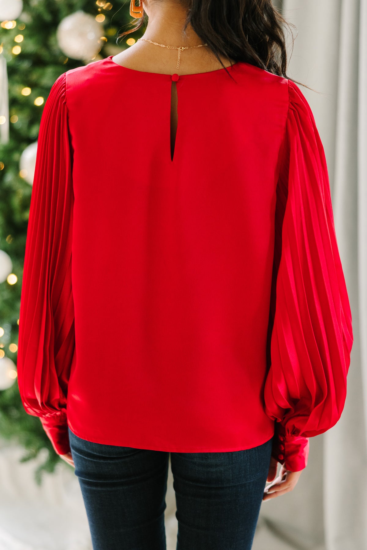 Out For The Day Red Satin Blouse – Shop the Mint