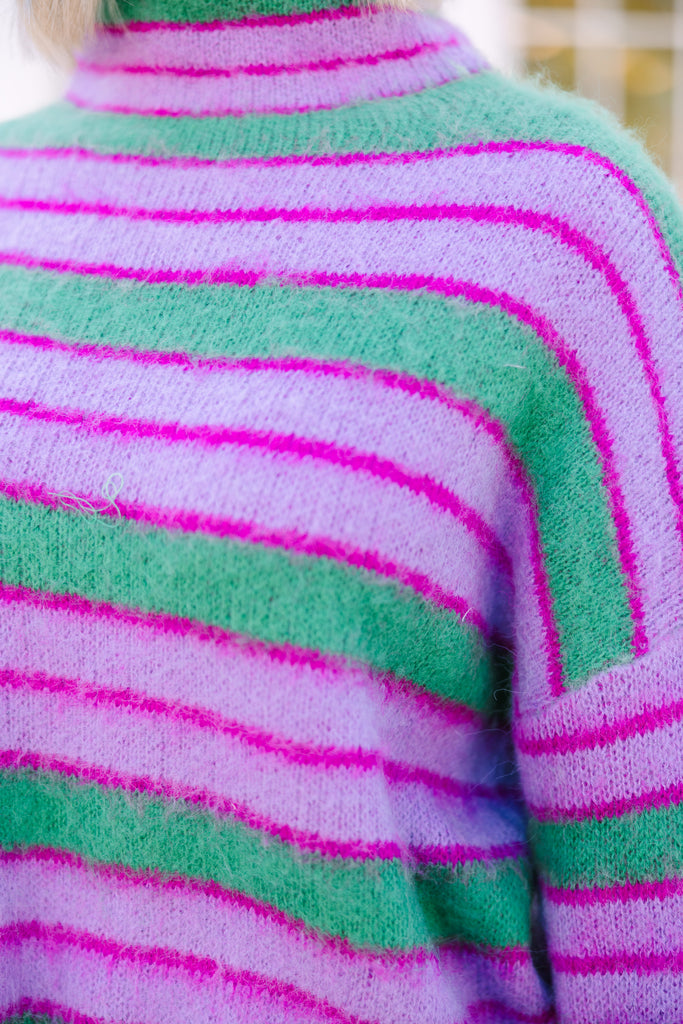 Modern Muse Green Striped Sweater – Shop the Mint