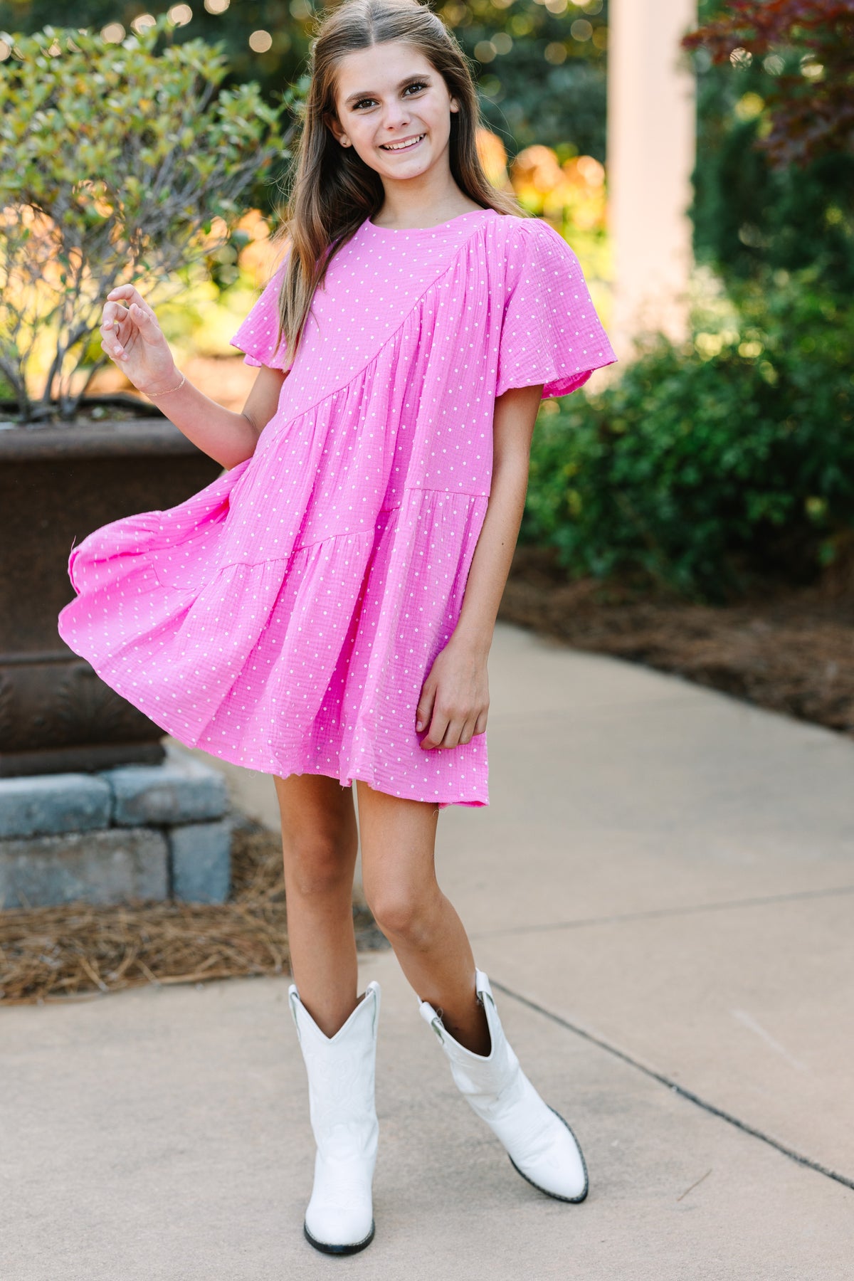 Girls: Just Too Sweet Pink Polka Dot Dress – Shop the Mint