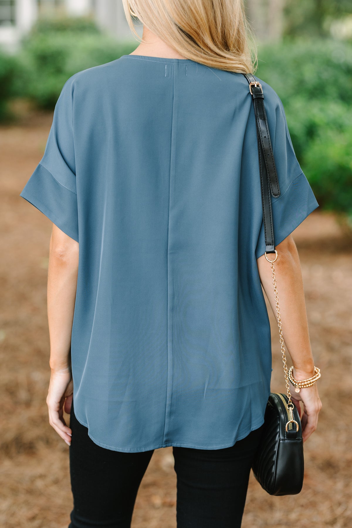 Don't Let Me Down Deep Green V-Neck Top – Shop the Mint