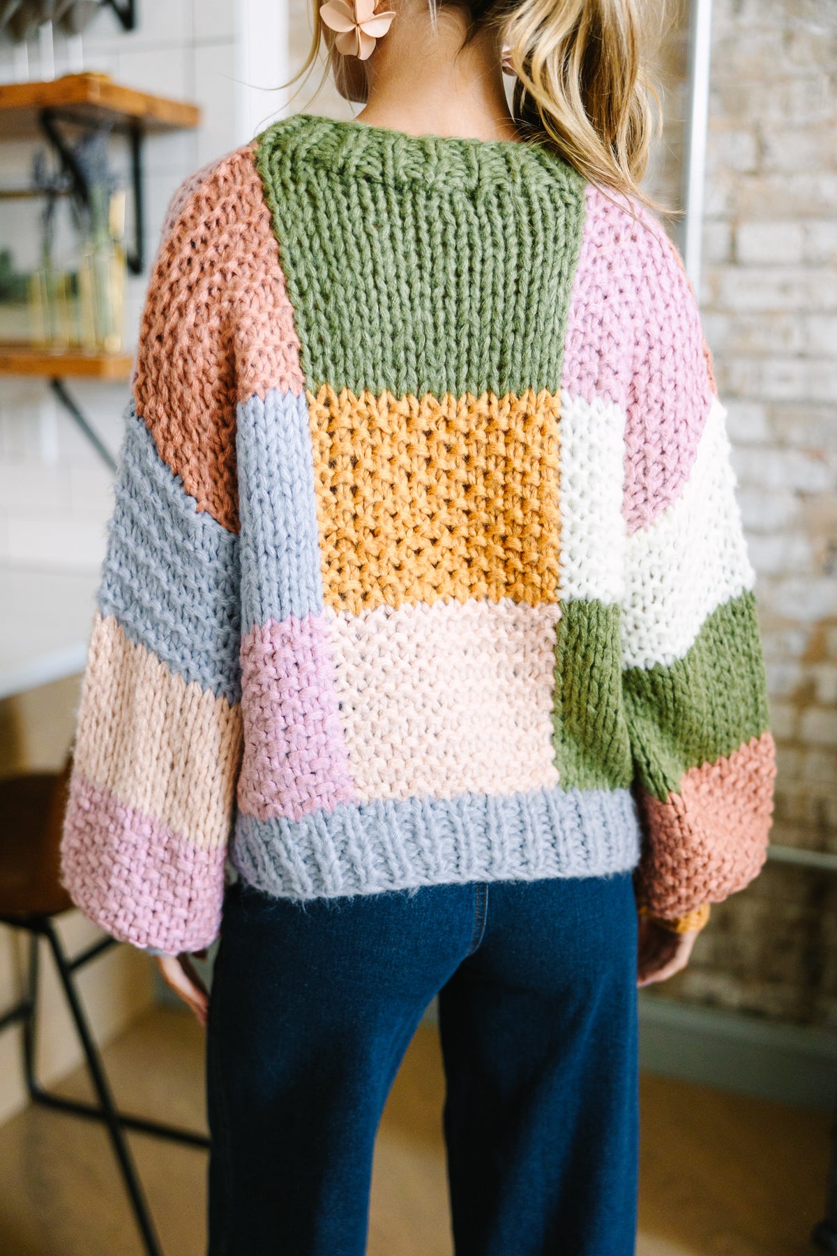 Back To You Olive Green Colorblock Sweater – Shop the Mint