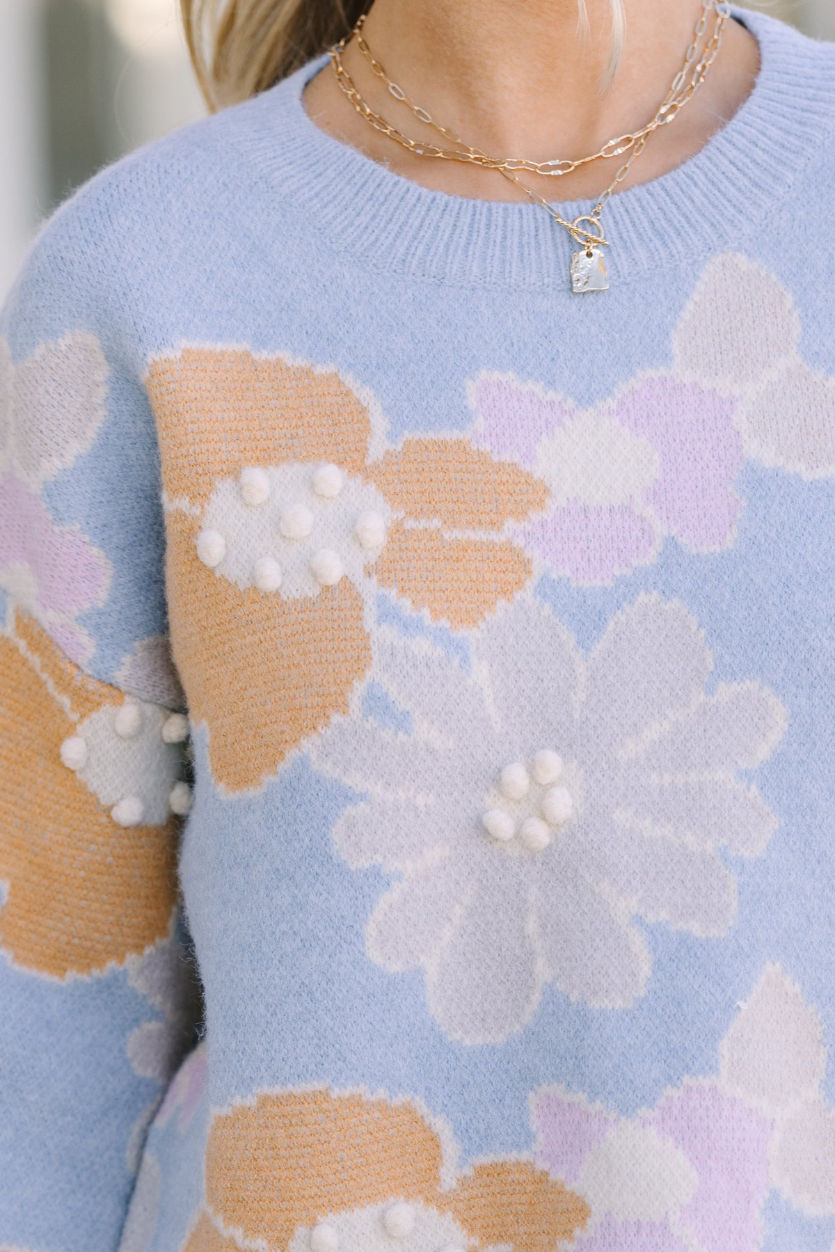 Easy To Love Blue Floral Sweater – Shop the Mint