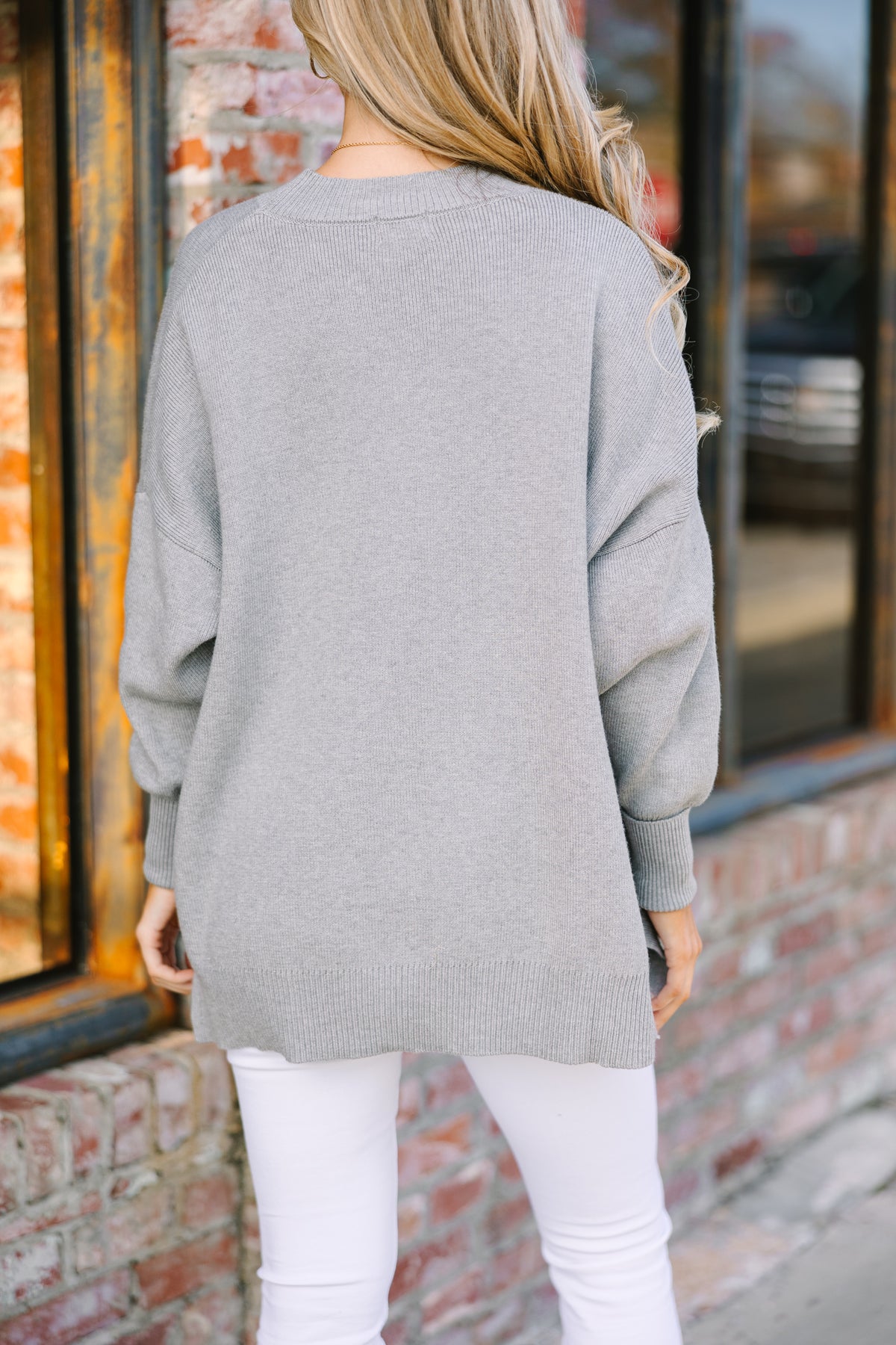 Perfectly You Gray Mock Neck Sweater – Shop the Mint