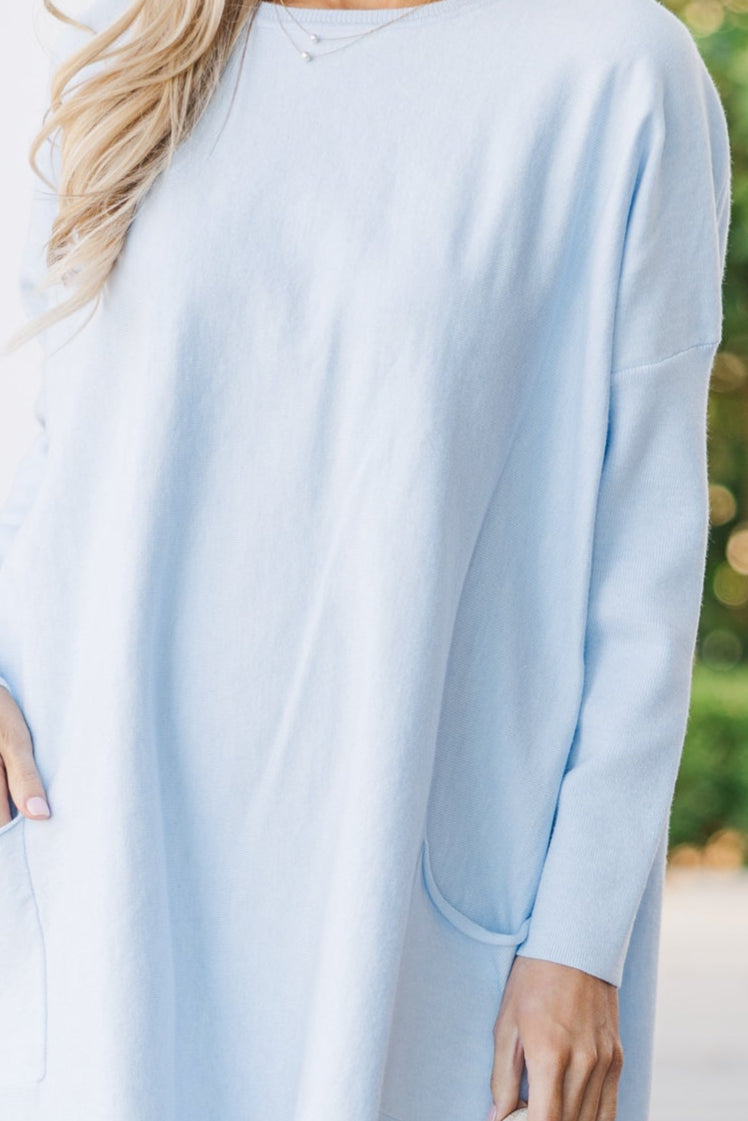 Loving My Life Light Blue Pocket Tunic – Shop the Mint