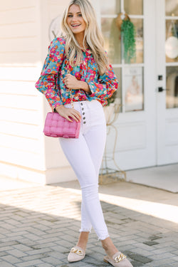 Take Your Turn Blue Floral Blouse – Shop the Mint