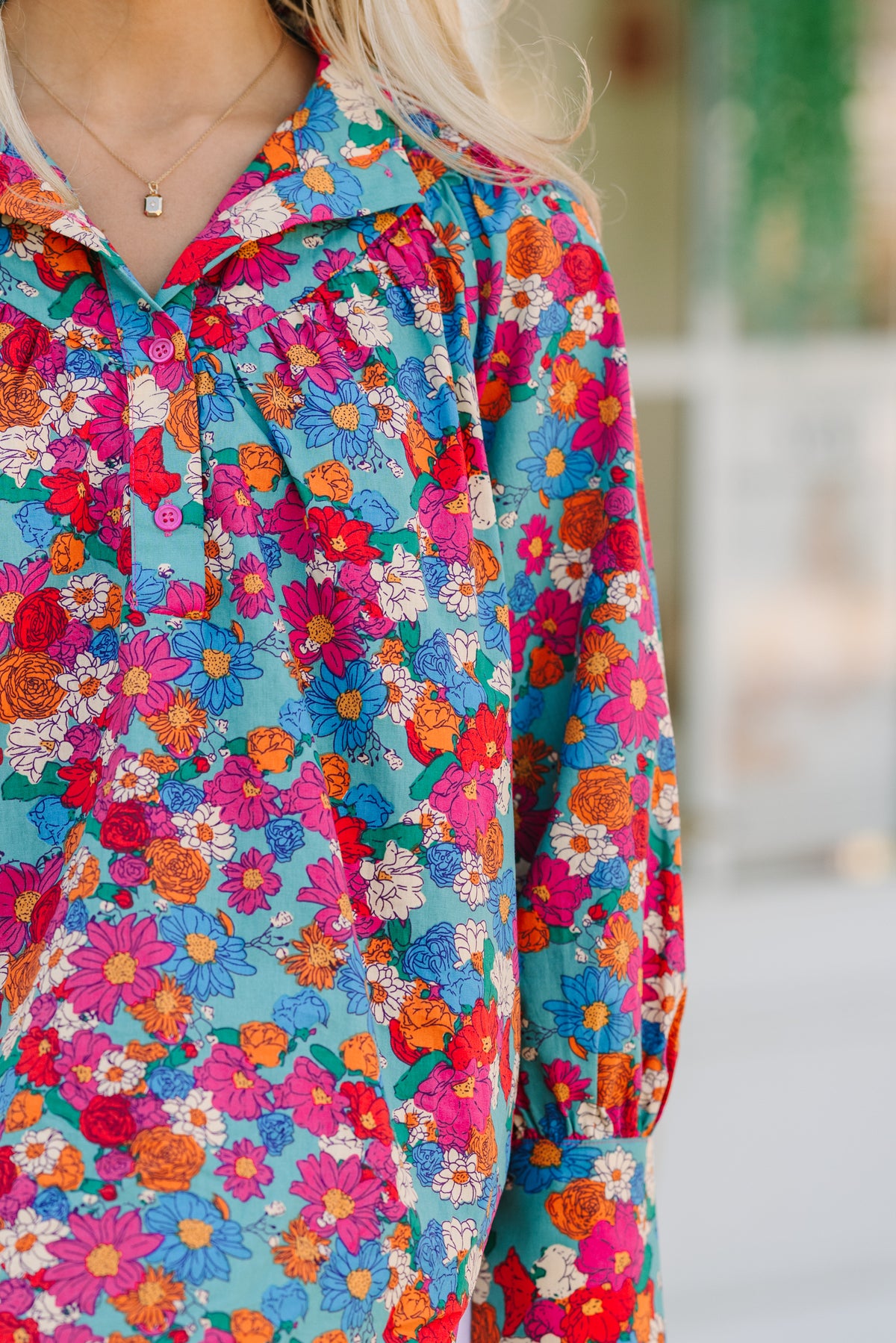 Take Your Turn Blue Floral Blouse – Shop the Mint