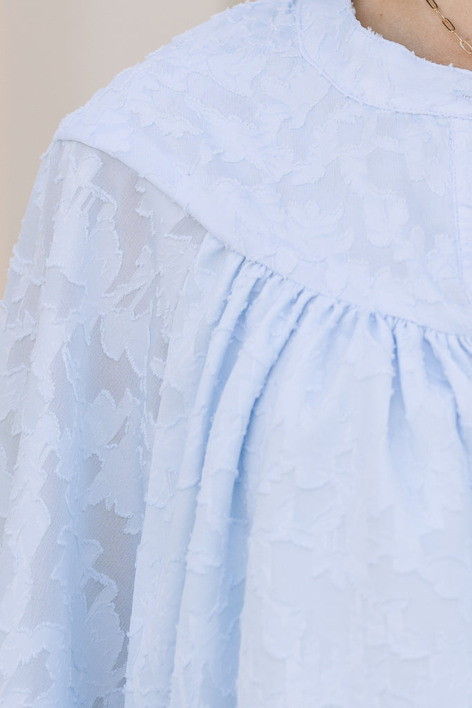 Won't Stop Dreaming Light Blue Lace Tunic – Shop the Mint