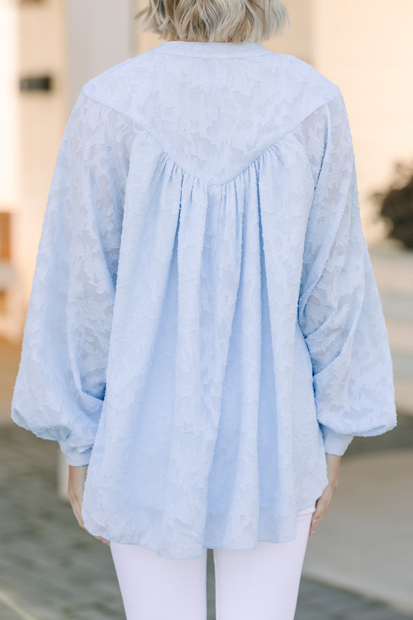Won't Stop Dreaming Light Blue Lace Tunic – Shop the Mint
