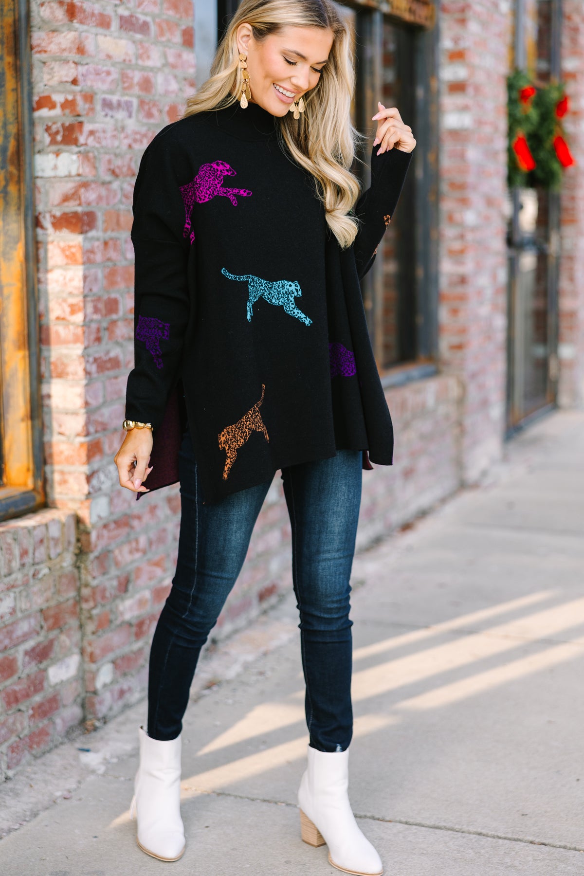 Quick Decision Black Multi Cheetah Sweater – Shop the Mint