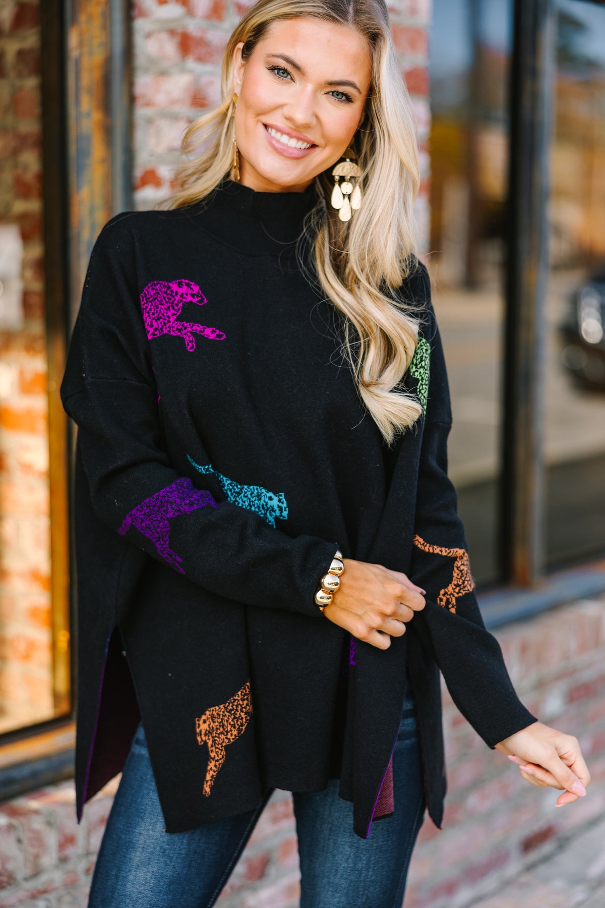 Quick Decision Black Multi Cheetah Sweater – Shop the Mint