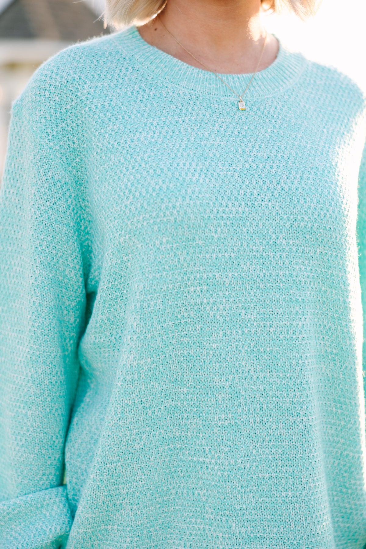 The Slouchy Mint Green Bubble Sleeve Sweater – Shop the Mint