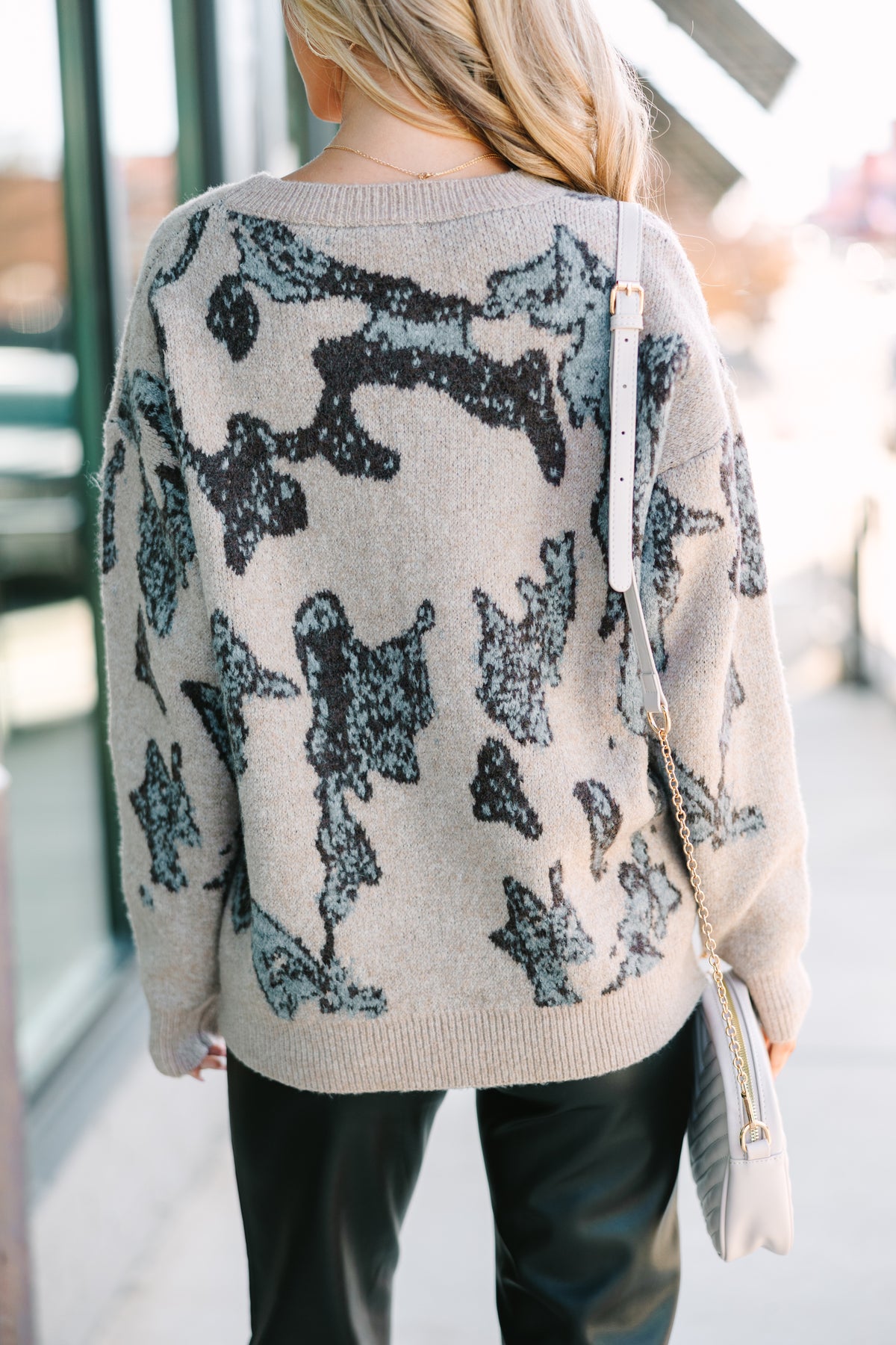 Always Have Love Oatmeal Brown Abstract Sweater – Shop the Mint