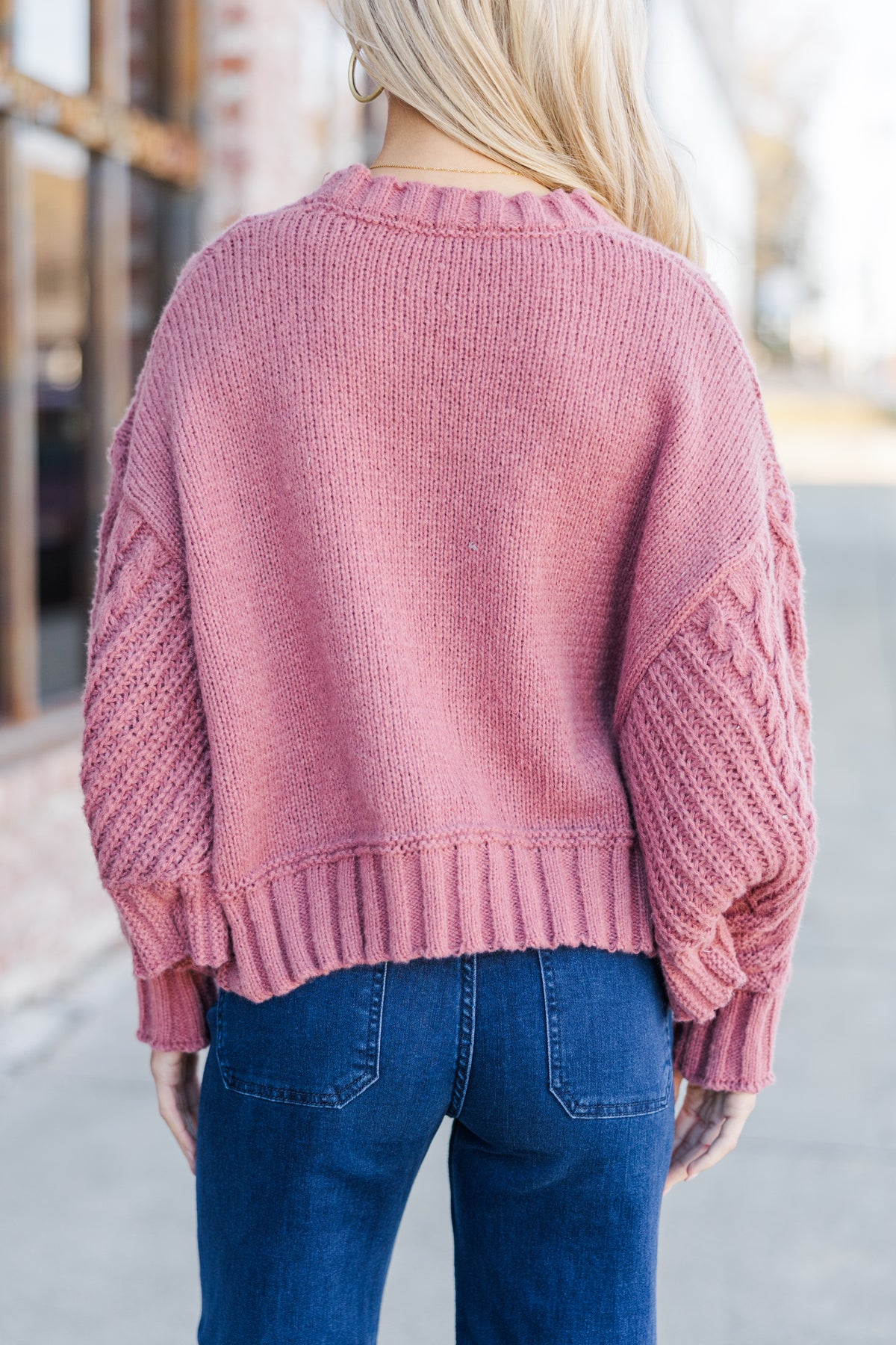 Fell In Love Mauve Pink Poncho Sweater – Shop the Mint