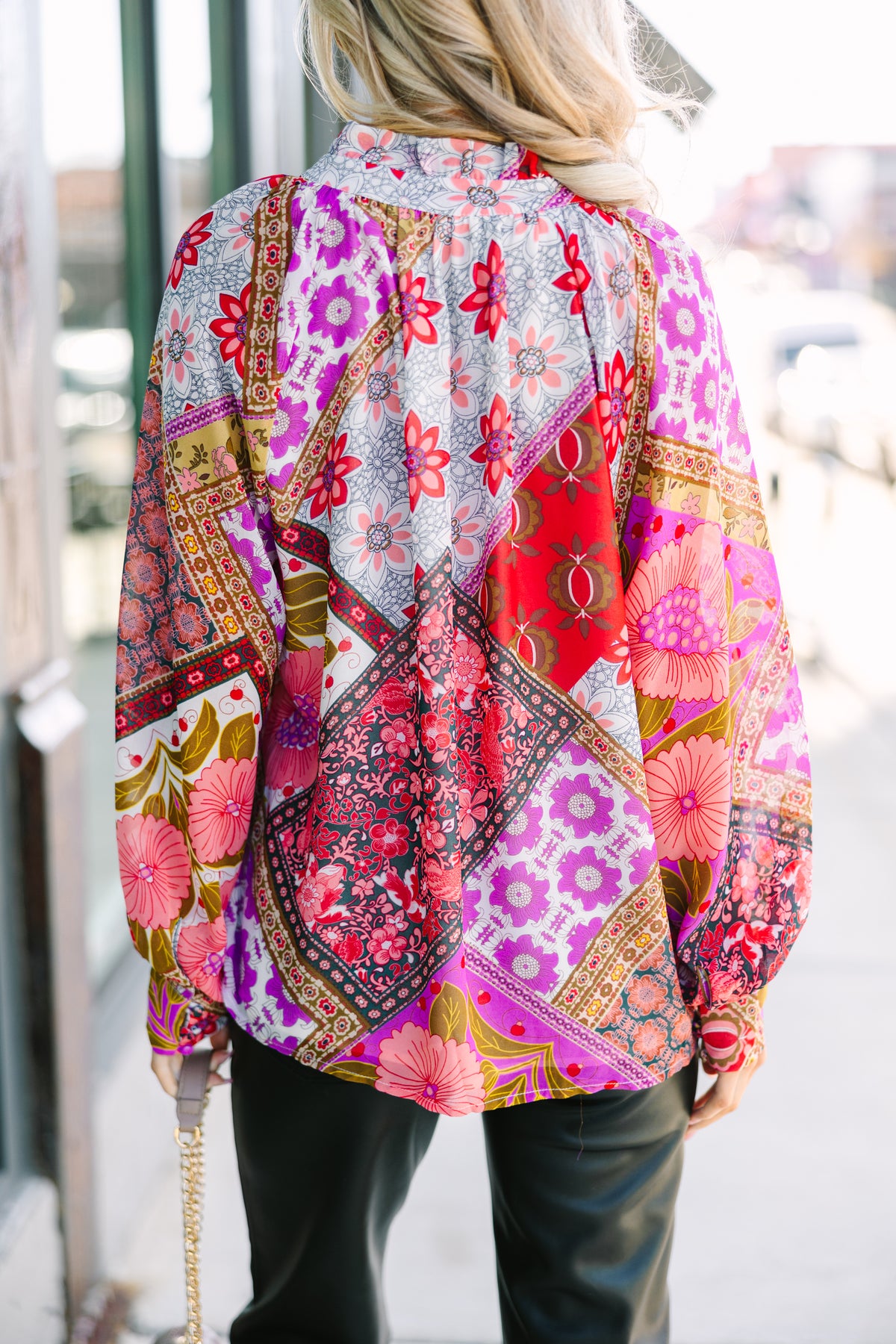 Talk About It Pink Mixed Print Blouse – Shop the Mint