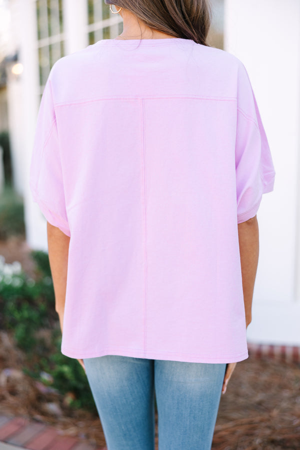 All The Love Lilac Purple Rhinestone Heart Top – Shop the Mint