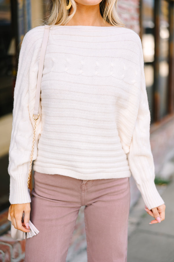 Watch It Go Ivory White Sweater – Shop the Mint