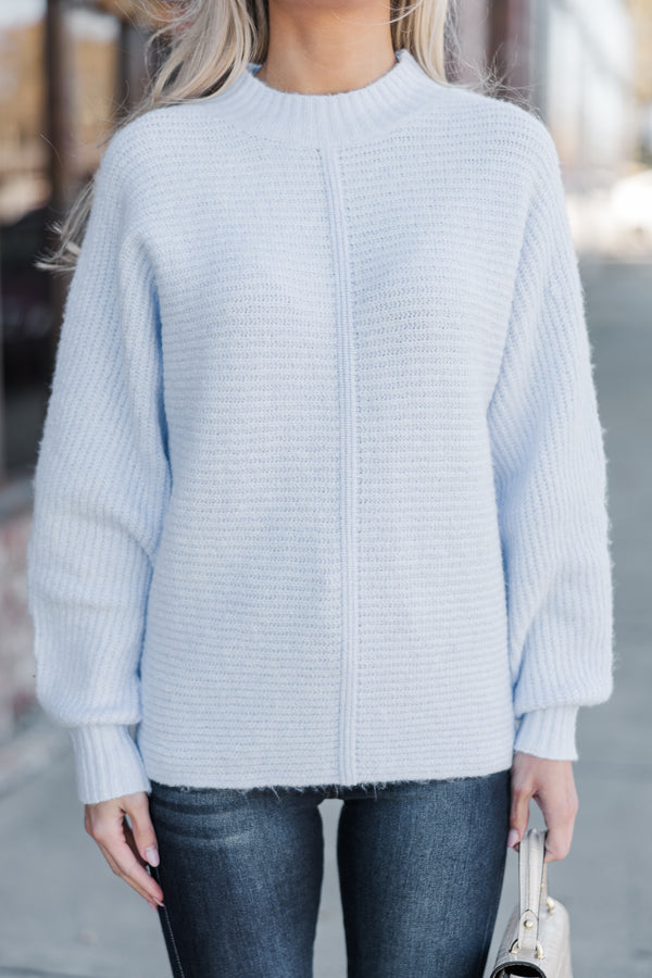 Easy Introductions Light Blue Sweater – Shop the Mint
