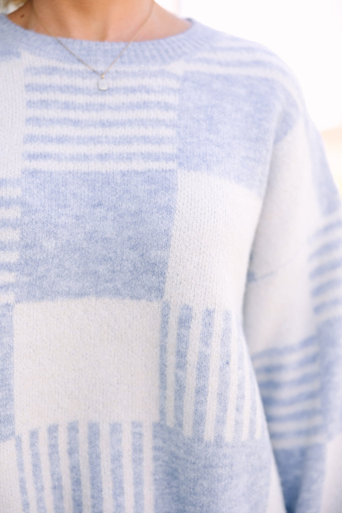 In This Moment Blue Colorblock Sweater – Shop the Mint