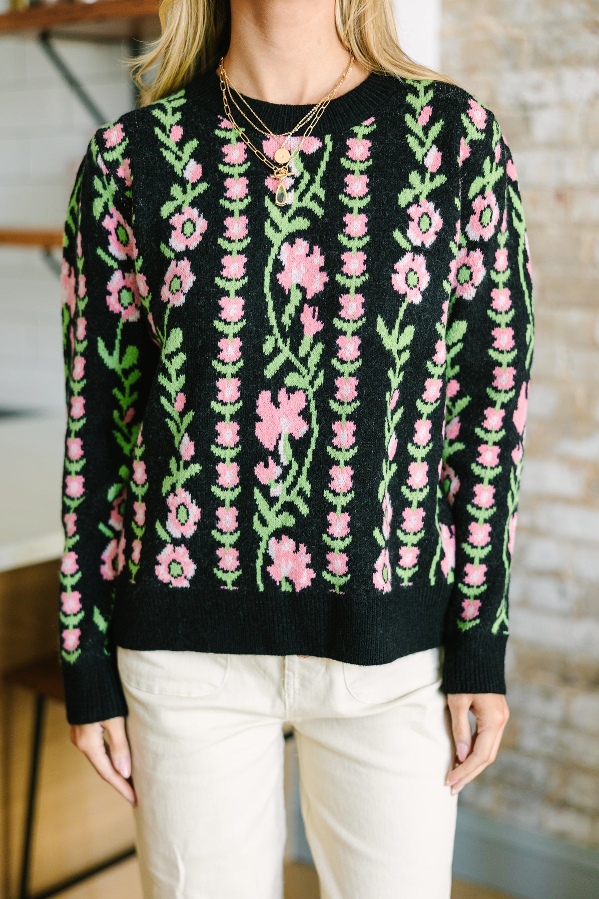 Stil Believe Black Floral Sweater – Shop the Mint